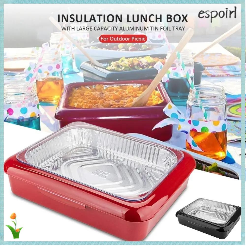 ESPOIR Large Aluminium Foil Trays, Stackable Insulation Food Foil Tray ...