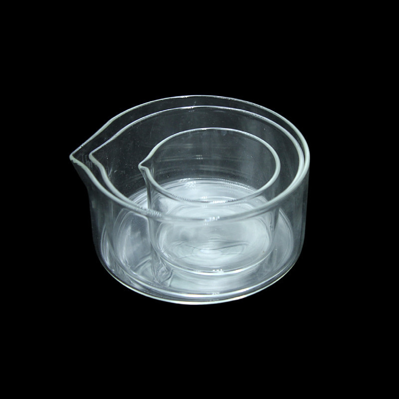 Glass Crystalline Dish Flat Bottom Vaporization Dish Utensil Laboratory ...