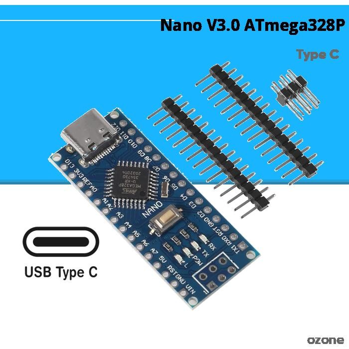 Arduino Nano 3.0 ATmega328P Type-C USB CH340 Controller Board | Shopee Malaysia