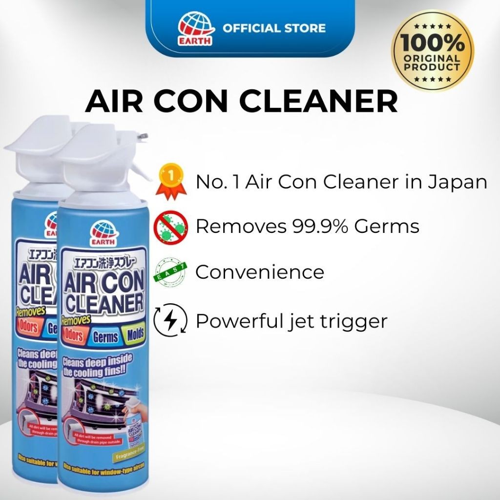 (BUNDLE) Earth Aircond Self Cleaner Spray DIY To Remove Odors, Mold ...