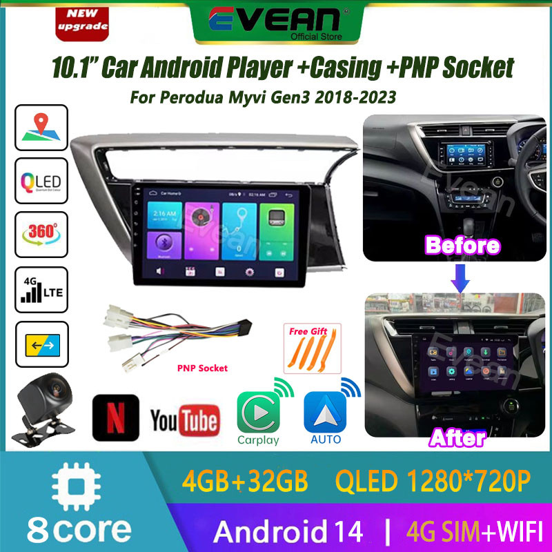 [8+128GB] Evean Octa Core 2.6Ghz Car Android Player 10.1"For Perodua ...