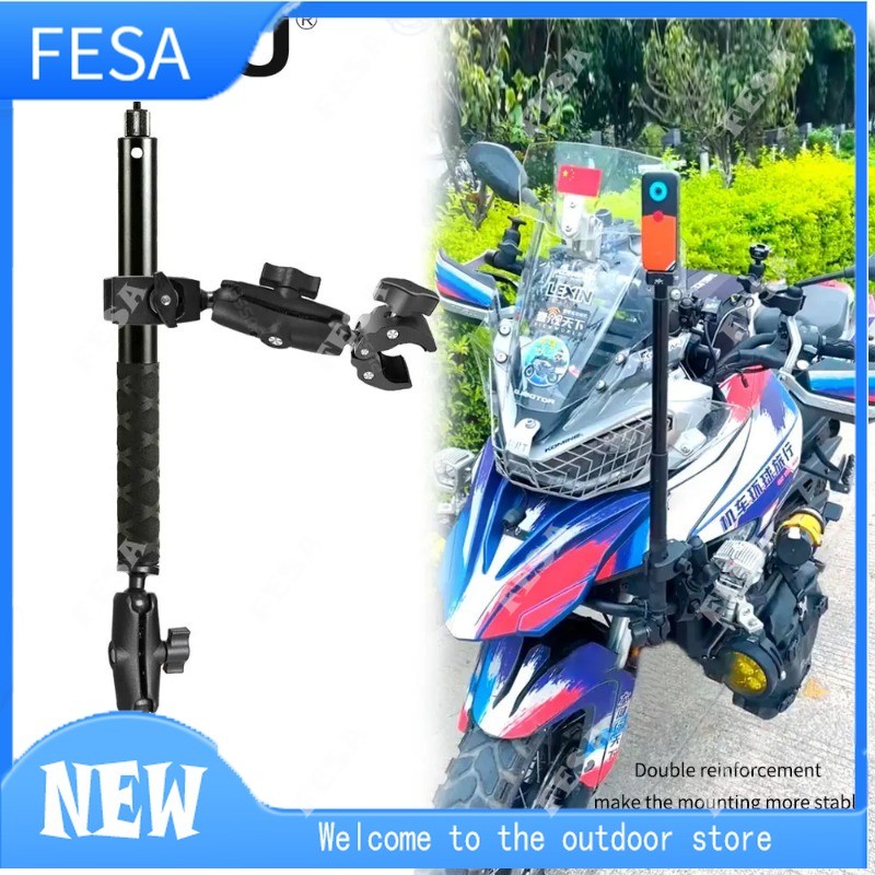 Motorcycle Camera Holder Handlebar Bracket Clamp Bike Mount for GoPro ...