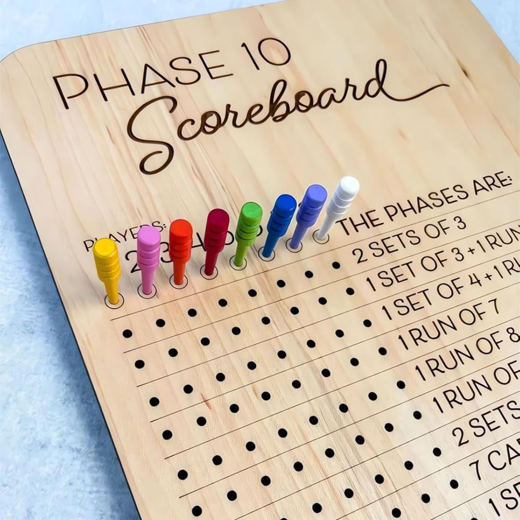 BF Card Game Scoreboard Game Night Scoreboard Wooden Scoreboard Set for ...