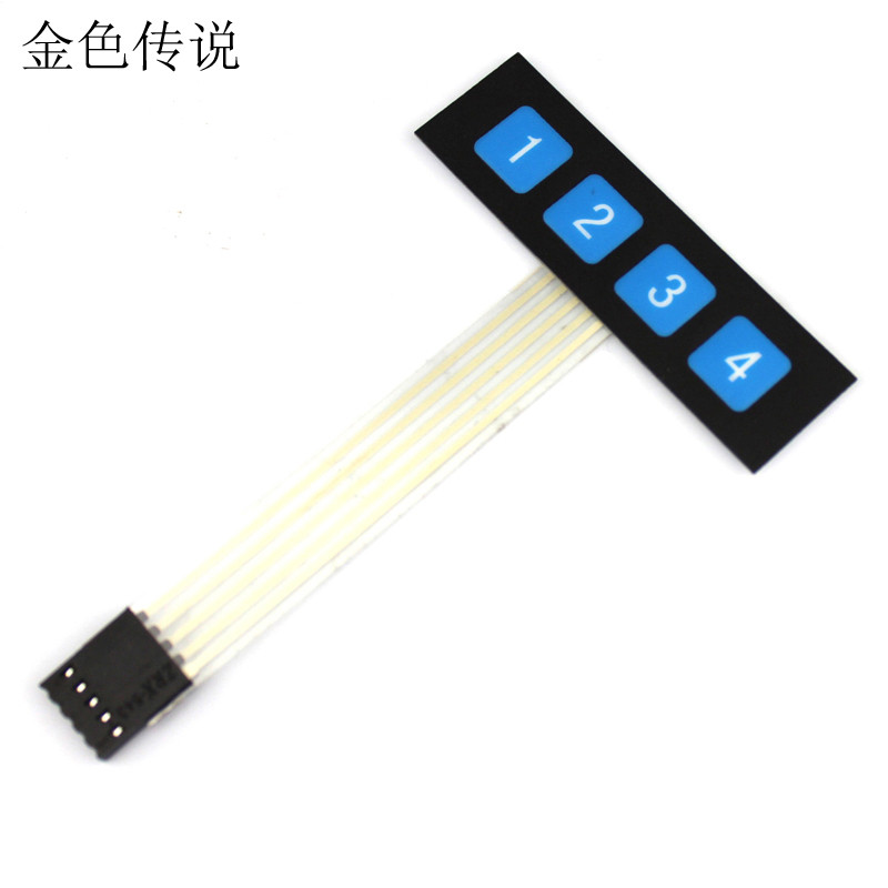 4-key Film Keyboard Numeric Keyboard Microcontroller External Expansion ...