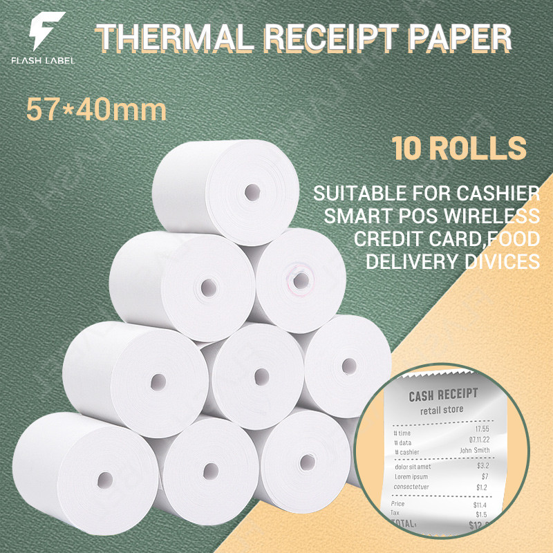 4/12 rolls Thermal Receipt Paper 57mmx30mm 4 rolls 57*40mm 70Gsm Pos ...