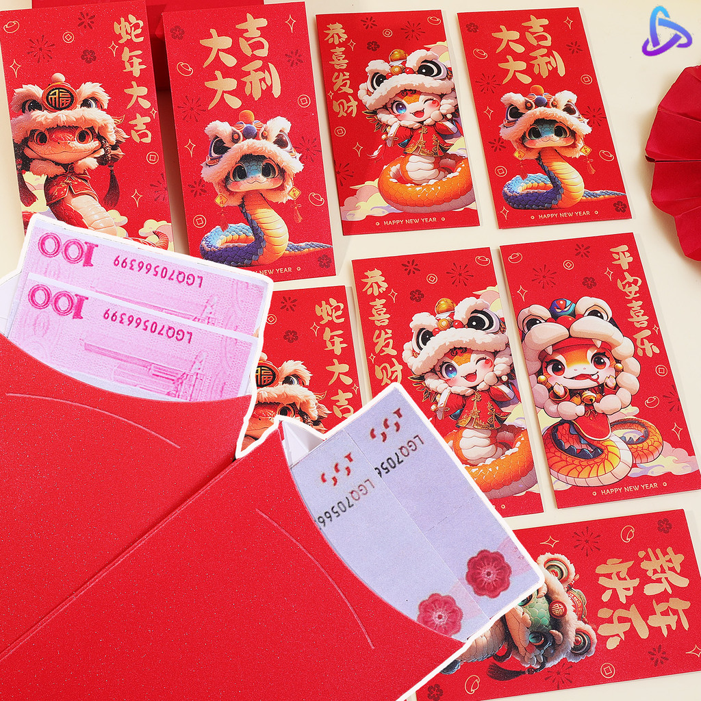 Exquisite 2025 Golden Relief Snake Red Envelope - Hot Stamped Design ...