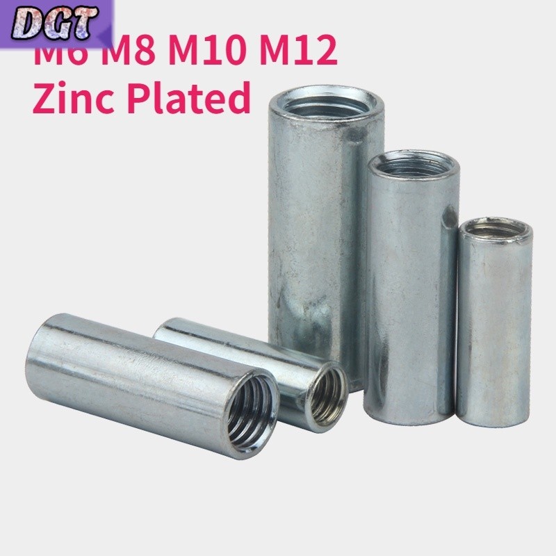 DGT M6 M8 M10 M12 Zinc Plated Extend Long Lengthen Round Coupling Nut ...