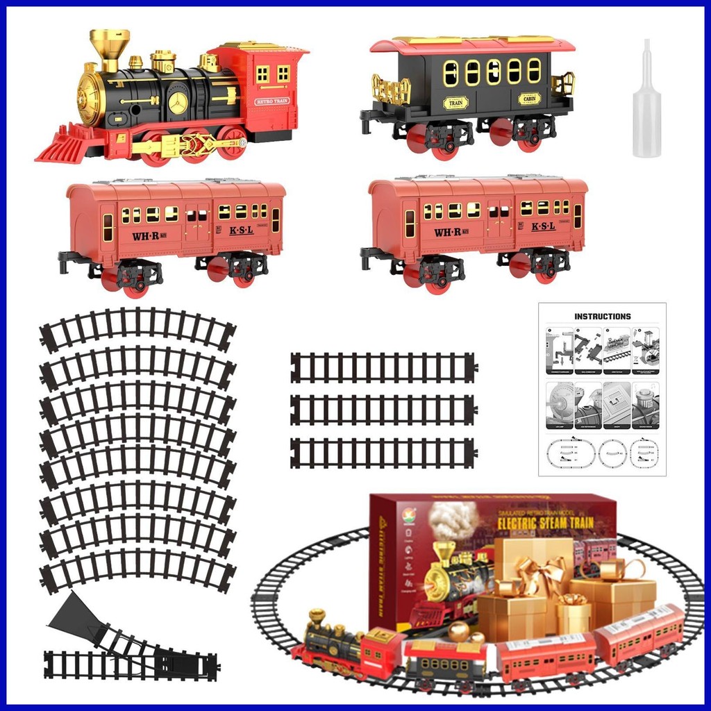 Model Train Set Classic Electric Train Toy Sound Train Set Model ...