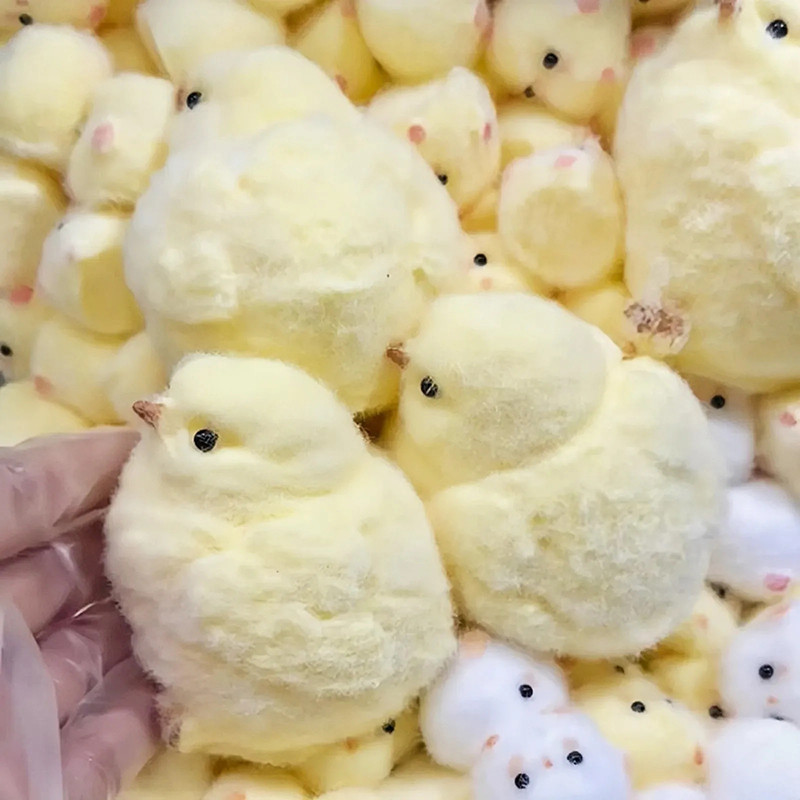 Handmade Yellow Big Chicken Plush TPR Squishy Pinching Toys Cute Hen ...