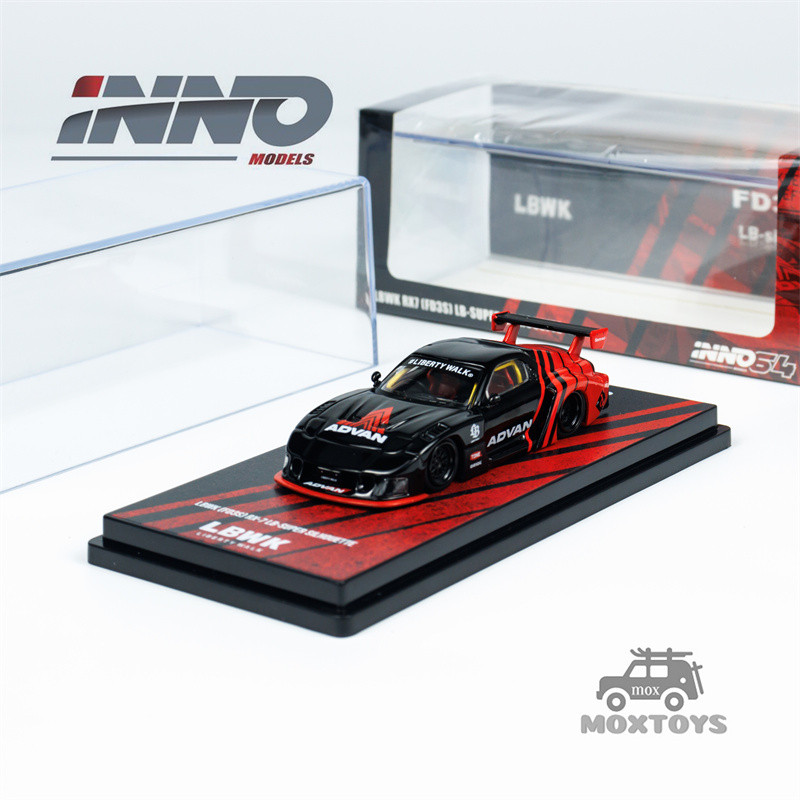 INNO 1:64 LBWK RX7 (FD3S) LB-SUPER SILHOUETTE ADVAN LIVERY Diecast ...