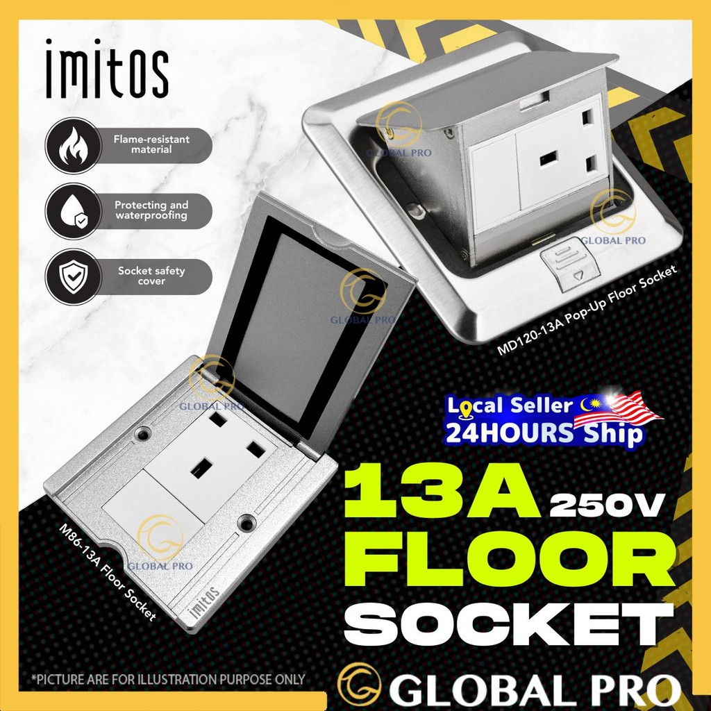 13A Floor Socket Pop Up Socket Plug Cover Hidden Socket Cover Plug Socket Soket Plug 3 Pin ...