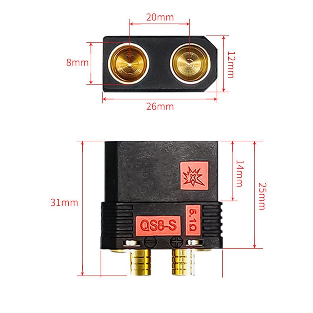 Anti-static Connector Current 130A-200A Gold-plated Copper Plastic ...