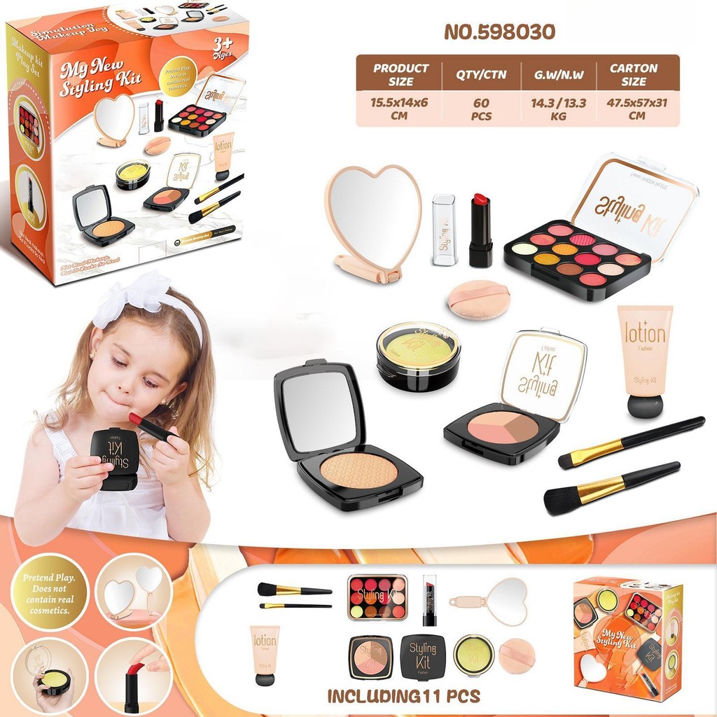 Children's Simulation Makeup Toys Kids Makeup Kit Pretend Makeup Toy ...