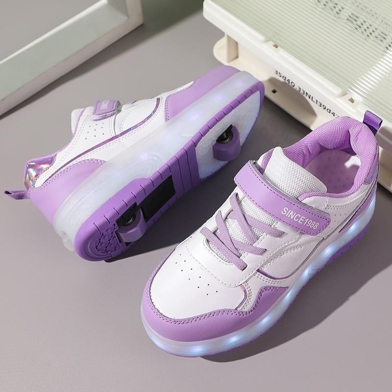 Loveu Roller Skate Shoes for Kids Boys Girls Rechargealbe Wheels ...