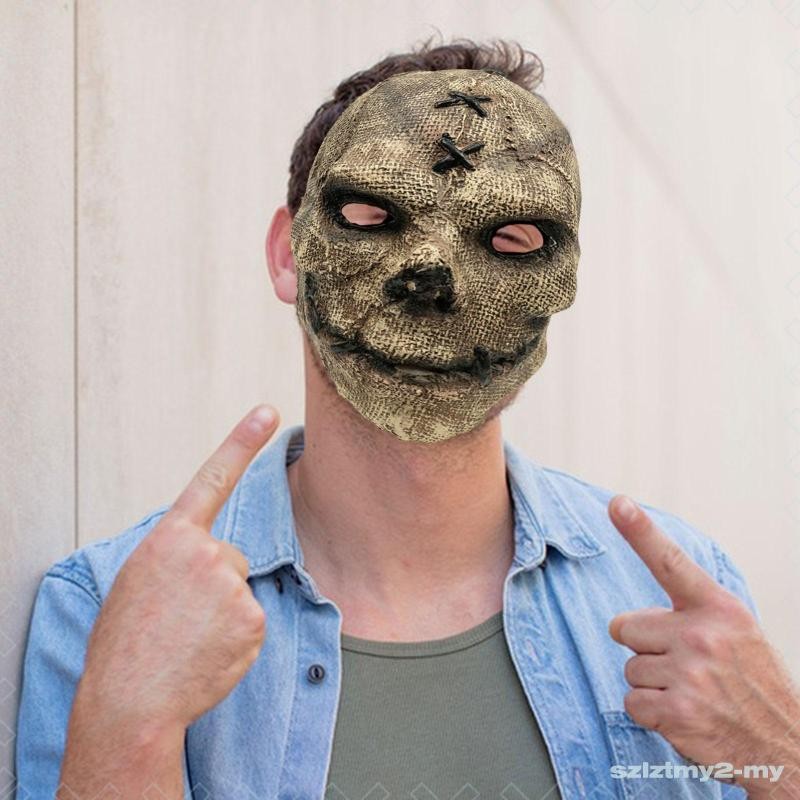 [SzlztmyeeMY] Halloween Full Head Halloween Party Headgear Prop Ghastly ...