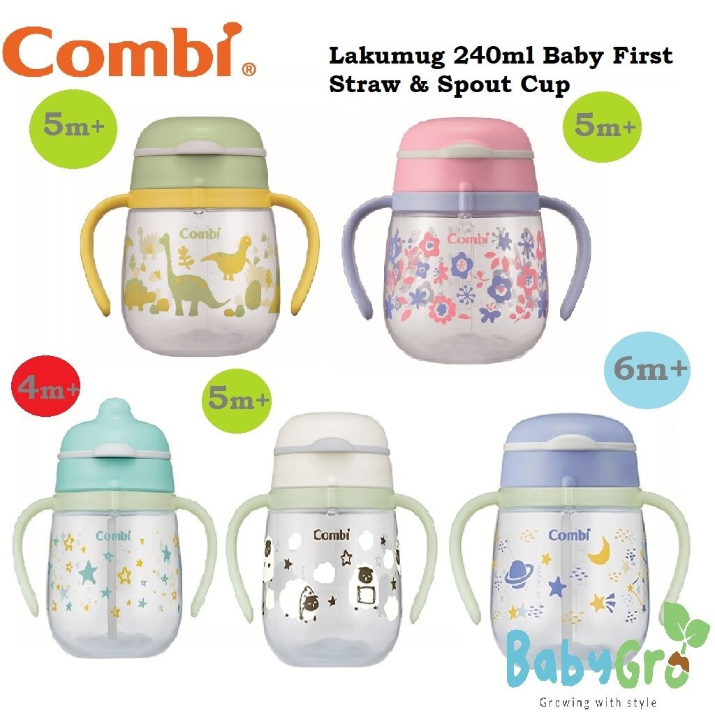 Combi Baby Lakumug First Straw Cup | Spout Cup 240ml | Shopee Malaysia