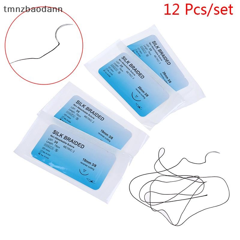 [TMNZVV] 12Pcs Suture Silk Braided Monofilament Thread Suture Practice ...