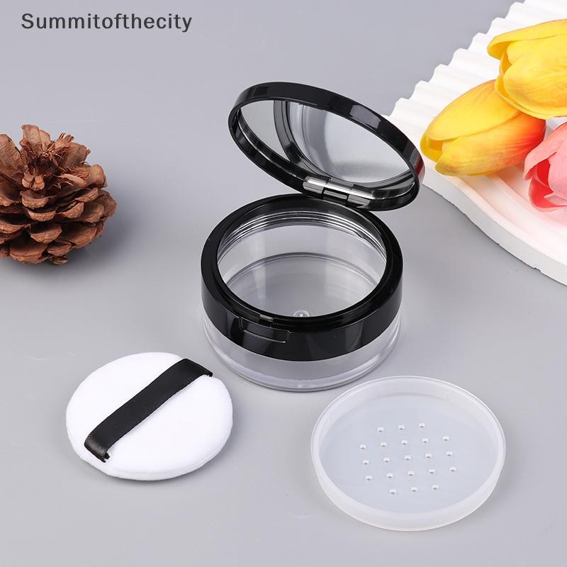 SUM Powder Box Cosmetic Container Travel Empty Refillable Cosmetic Jar ...