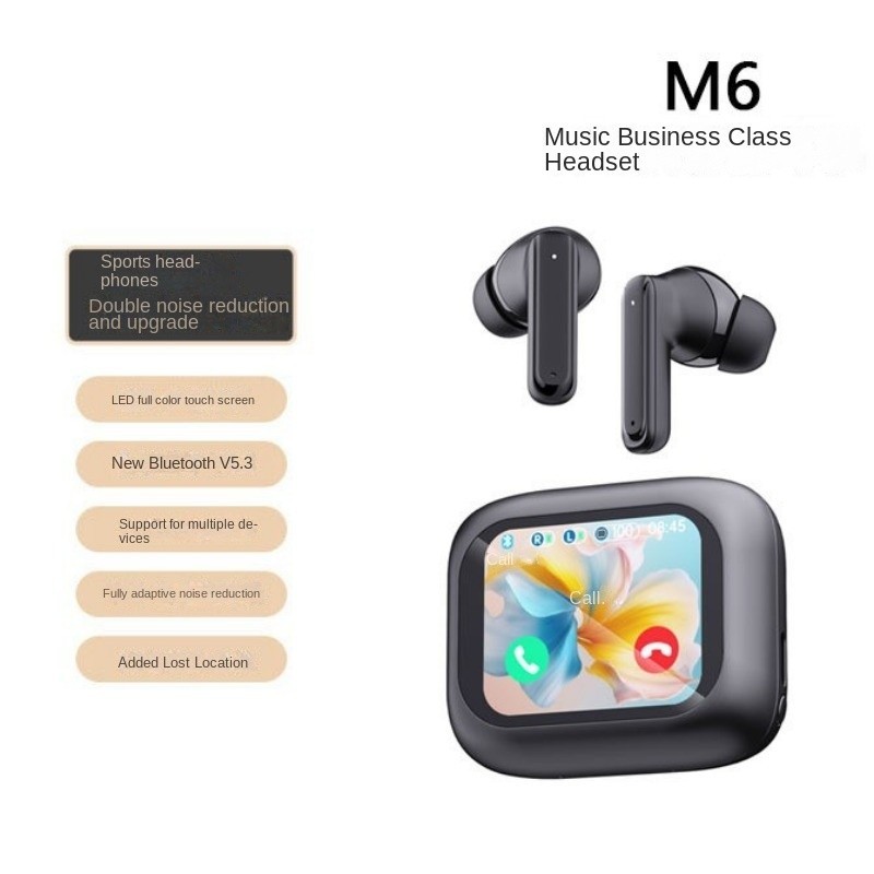 M6 HD Stereo Bluetooth Earphones with Private Mode Design, Touch ...