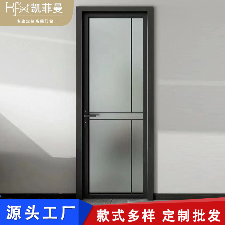 Pintu rata aloi aluminium sempit gaya Cina, bilik sewa, pintu partisi ...