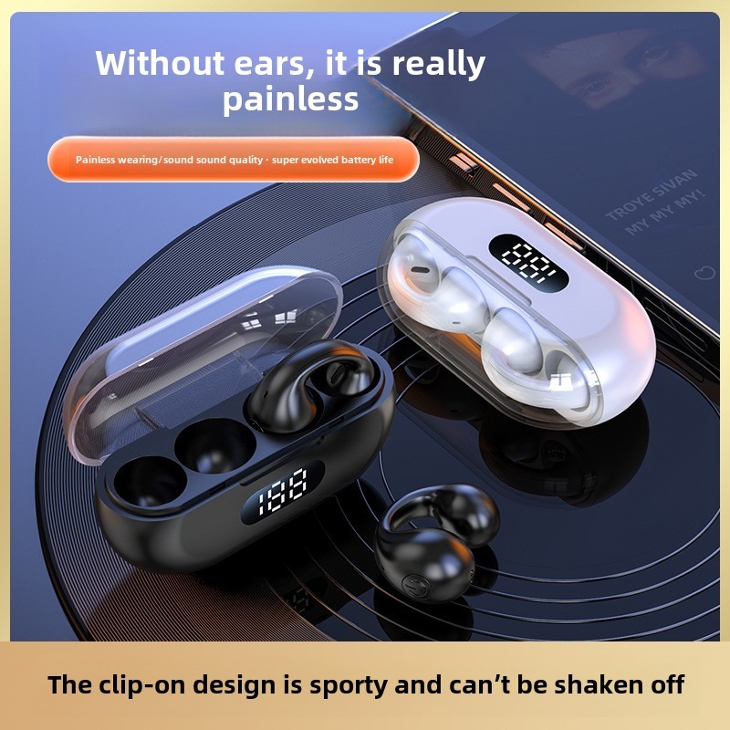 2025 Fon Telinga Bluetooth Baharu Klip Pada Sukan TWS Bukan Dalam ...