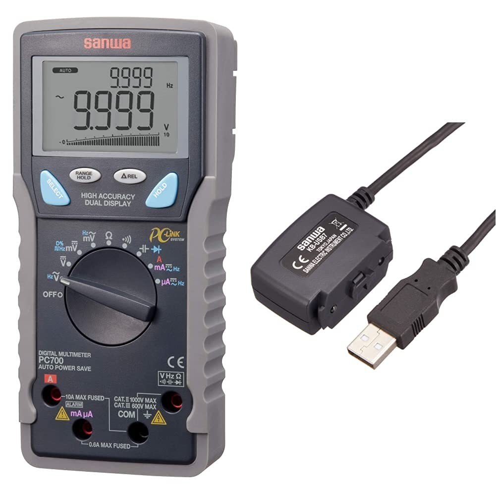 【Genuine】SANWA Digital Multimeter PC700 & Optical Link Connection KB ...