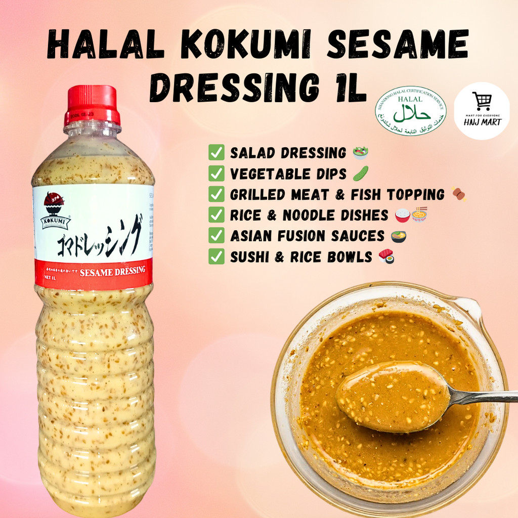 HALAL KOKUMI SESAME DRESSING 1L JAPANESE GOMA DRESSING SESAME SALAD ...
