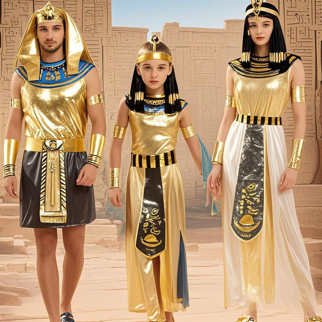 Egyptian Pharaoh & Cleopatra Costume for Kids Girl Ancient Egypt God ...