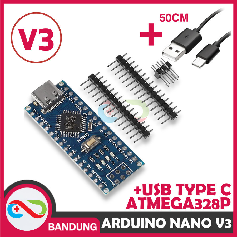 Arduino NANO V3.0 ATMEGA328 TYPE-C PLUS CABLE | Shopee Malaysia