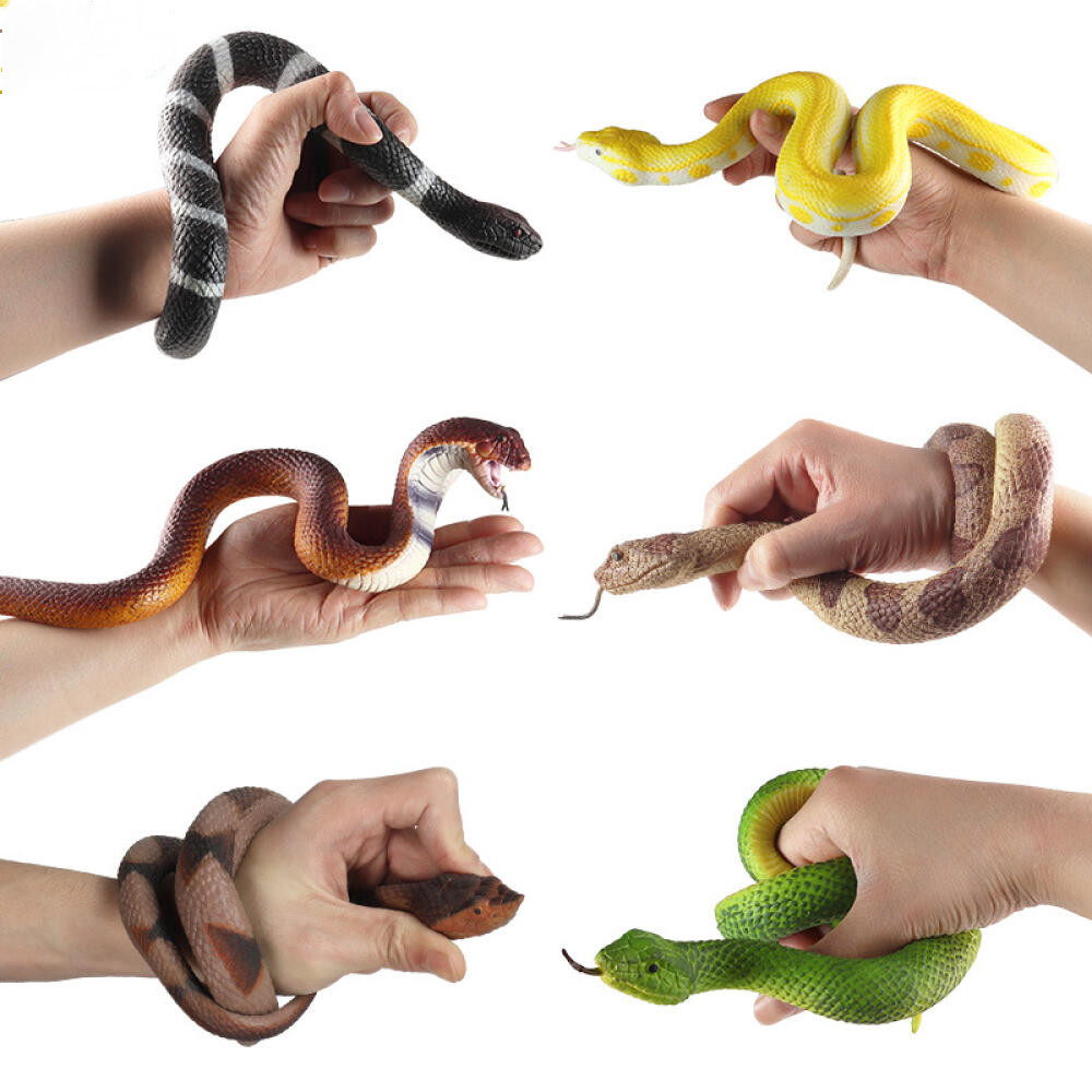 Realistic Rubber Snakes Model Halloween Scary Lifelike Fake Snake Toys ...