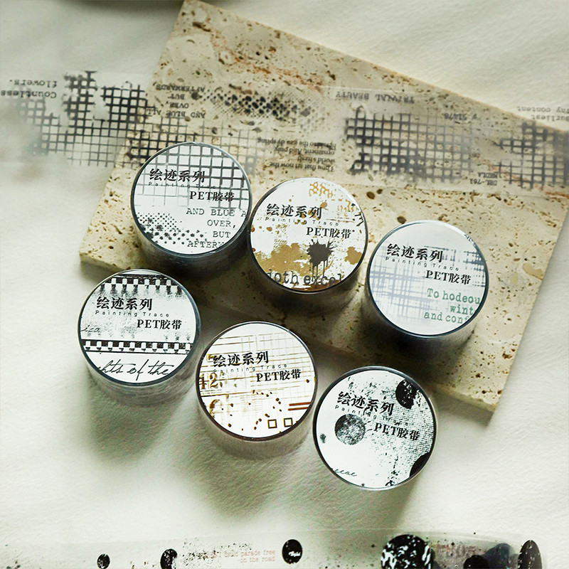 ENWEI 35mm*2m 1 Roll [Painting series] Retro Artistic Mottled Collage ...