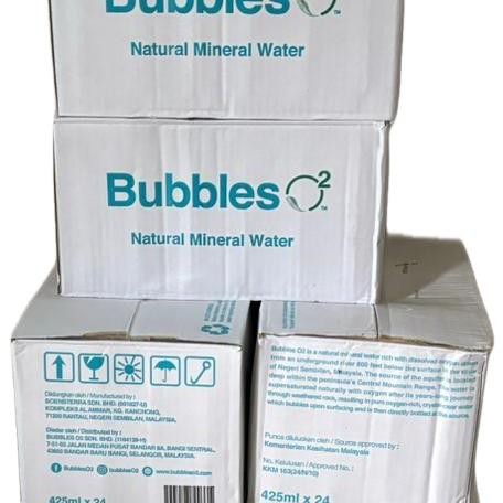 BUBBLES O2 OXYGENATED WATER 425ML X 24PCS - 1 KOTAK ( Air Mineral ...