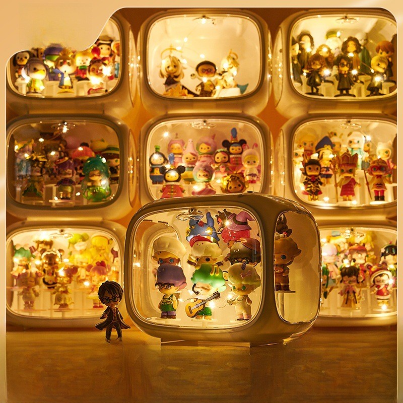 Space capsule blind box storage box transparent white box display can ...
