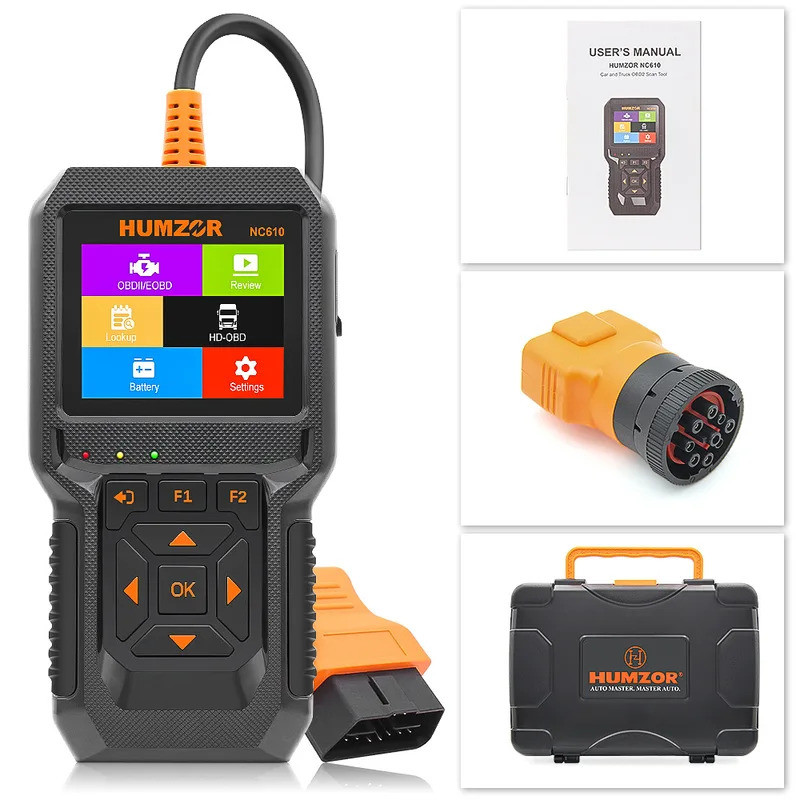 OBD2 Car Diagnostic Heavy Duty Truck Scanner For HUMZOR NC610 Diesel ...