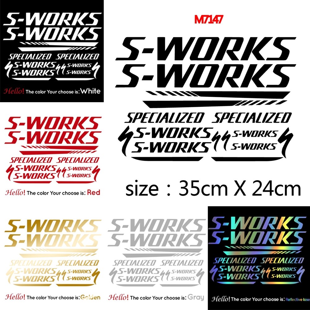 [JTFY] SPECIALIZED S-WORKS Sticker Decal for Mountain Bike/Road Bike ...