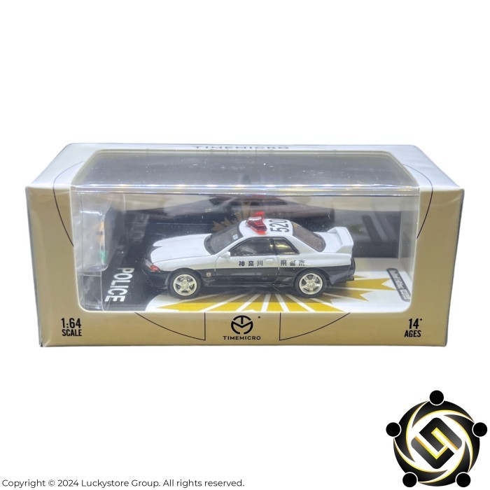 Time Micro 1:64 Nissan Skyline GT-R R32 Open Hood Japan Police Car with ...