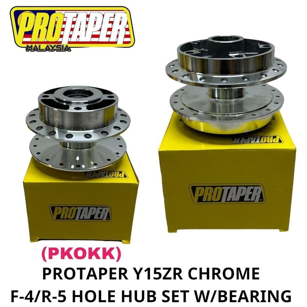 CHROME HUB [ FRONT 4HOLE / REAR 5HOLE ] PROTAPER RACING PHC HUB COMPLETE SET WITH BEARING Y15ZR ...