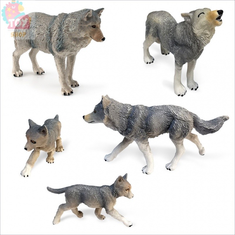 Children Toys Simulation Siberian Wolf King Model Combination Solid ...
