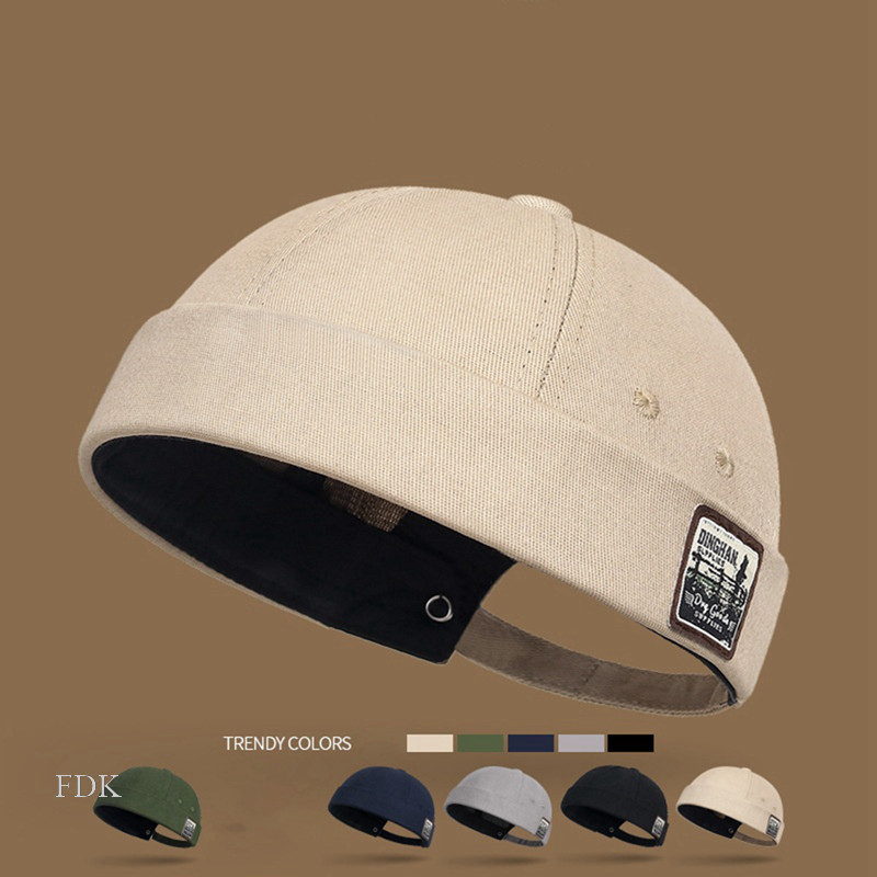 FDKVintage Landlord Hat Hiphop Melon Skin Cap Brimless Caps | Shopee ...
