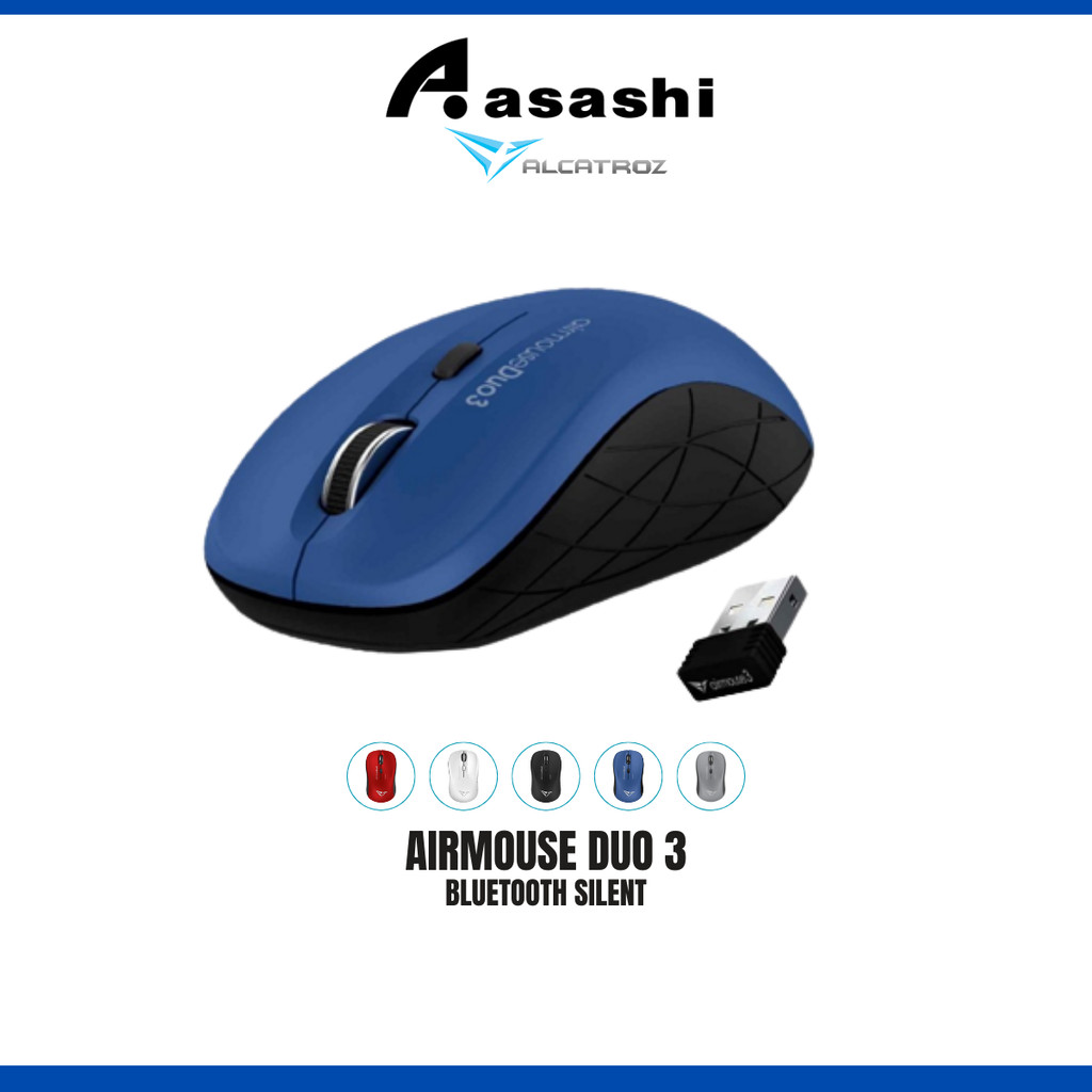 Alcatroz AirMouse Duo 3 Wireless + 2.4G Bluetooth Silent Mouse with ...