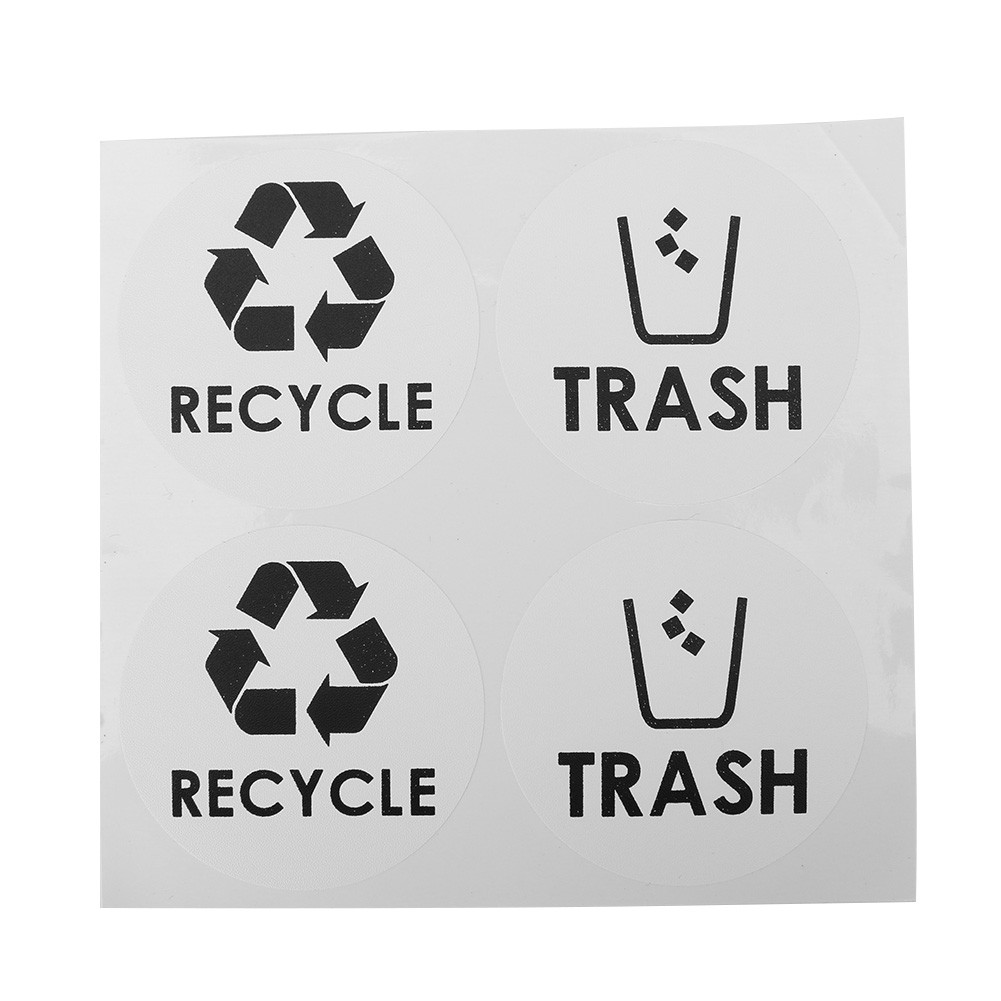 2pcs General Waste Only Print Recycle Trash Bin Logo Sticker Recycling ...