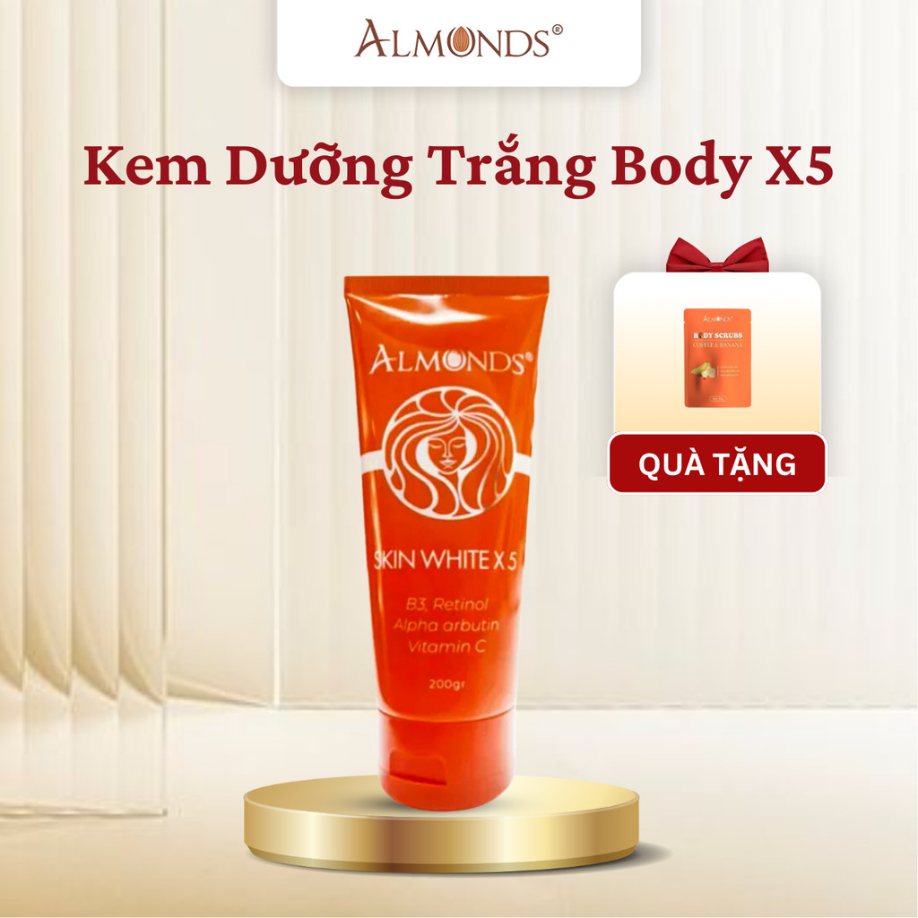 Body cream x5 Almonds FAST AND EFFECTIVE BODY WHITENING | Shopee Malaysia