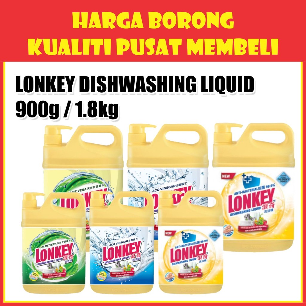LONKEY Dishwashing Liquid 900g / 1.8kg | Shopee Malaysia