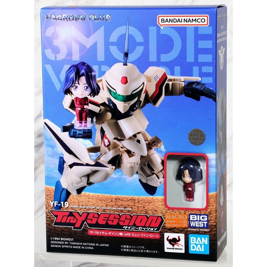 Bandai Tamashii TINY SESSION YF-19 (Isamu Dyson Machine) with Myung Fan ...