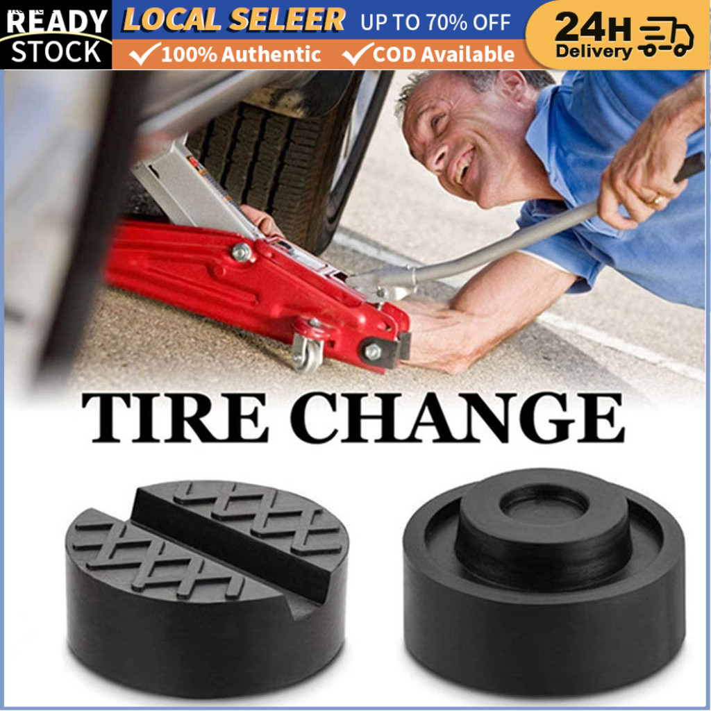 Universal Car Slotted Frame Floor Jack Rubber Pads Rail Adapter Stand ...