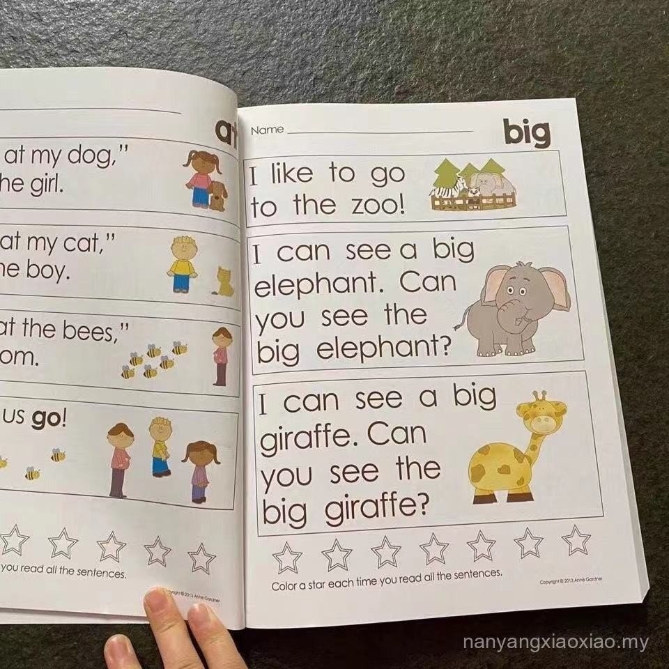 【In stock】240Pages English Word Sentences Book Children Alphabet ...