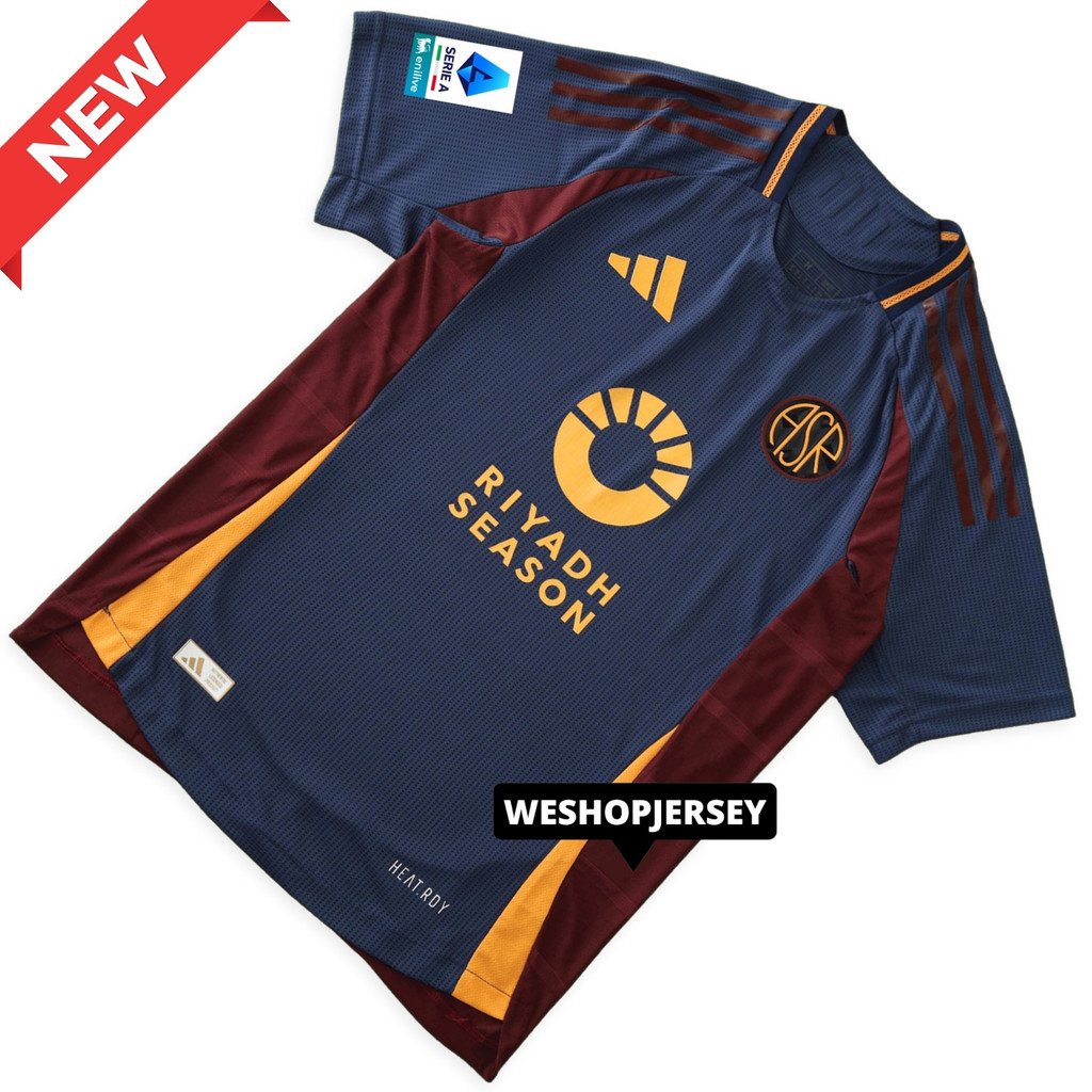 Player Issue Jersey As Roma Navy 2024 2025 Football Shirt Asroma 3rd 24 ...