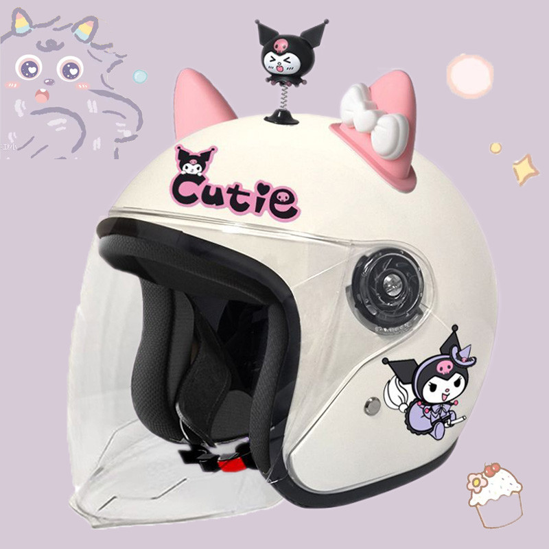National Standard Electric Vehicle Winter Universal Helmet Kuromi Four ...