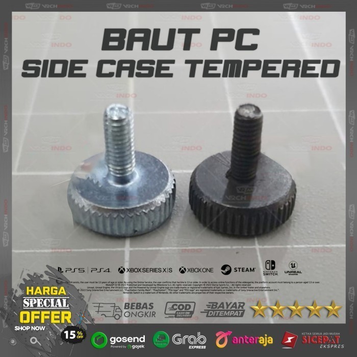 Tempered Glass PC Side Panel Casing Screw Bolts / PC Case Acrylic ...