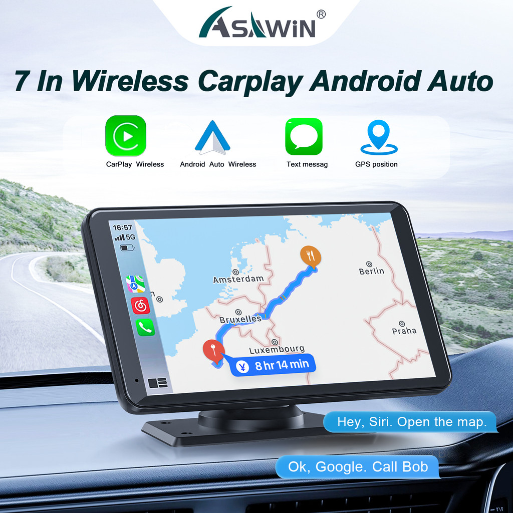 Wireless Carplay Android Auto 7 Inch Touch Screen Car Radio with ...